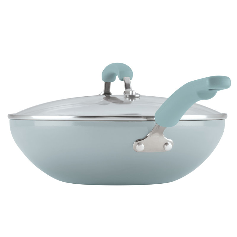 Rachael Ray Classic Brights Nonstick Stir Fry Pan with Lid, 11 Inch ...