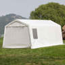 WEATHERFAST Clear Window Portable Garage Carport Shelter With White ...