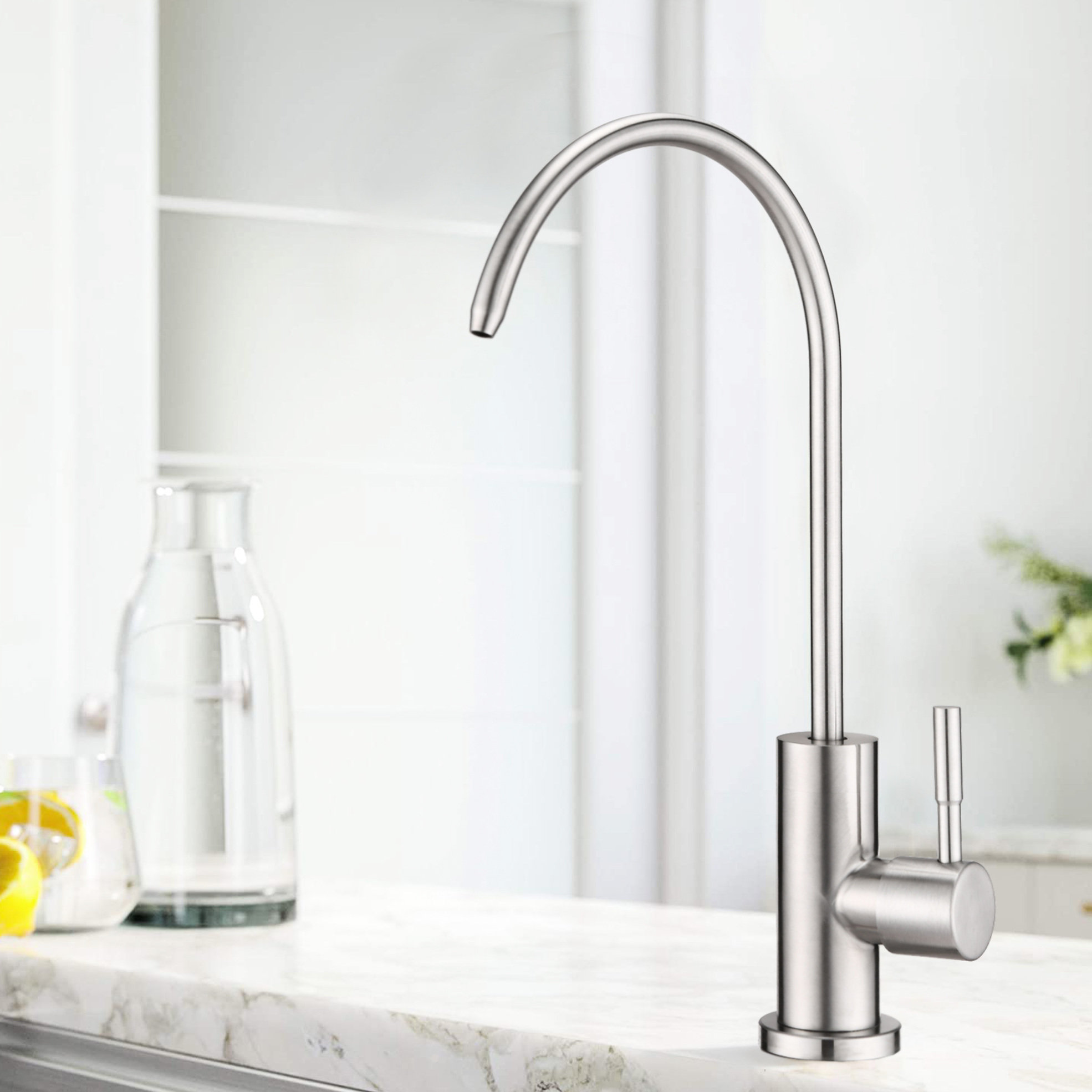 Ivy Bronx Kitchen Drinking Faucet - Stainless Steel Construction, 360 ...