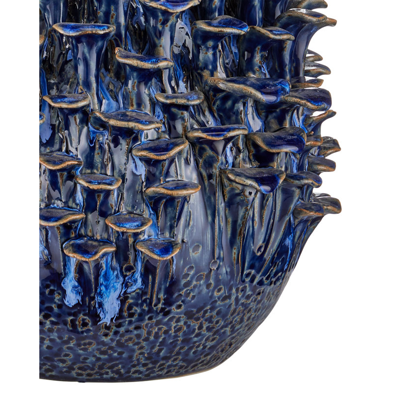 Currey & Company Maitake Dark Blue Table Lamp | Wayfair