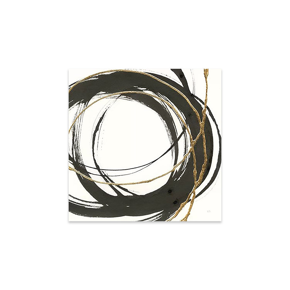 Ivy Bronx Gilded Enso II by Chris Paschke - Unframed Graphic Art | Wayfair