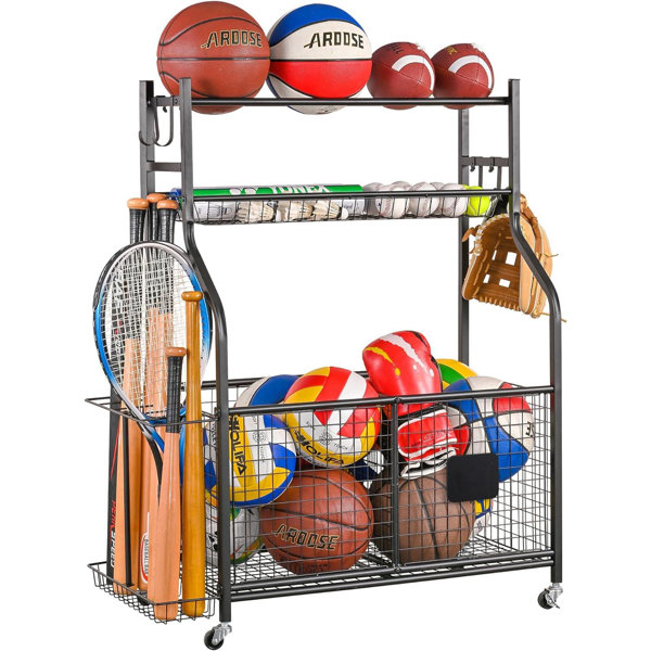 17 Stories Edetta Steel Freestanding Multi-Use Sports Rack | Wayfair