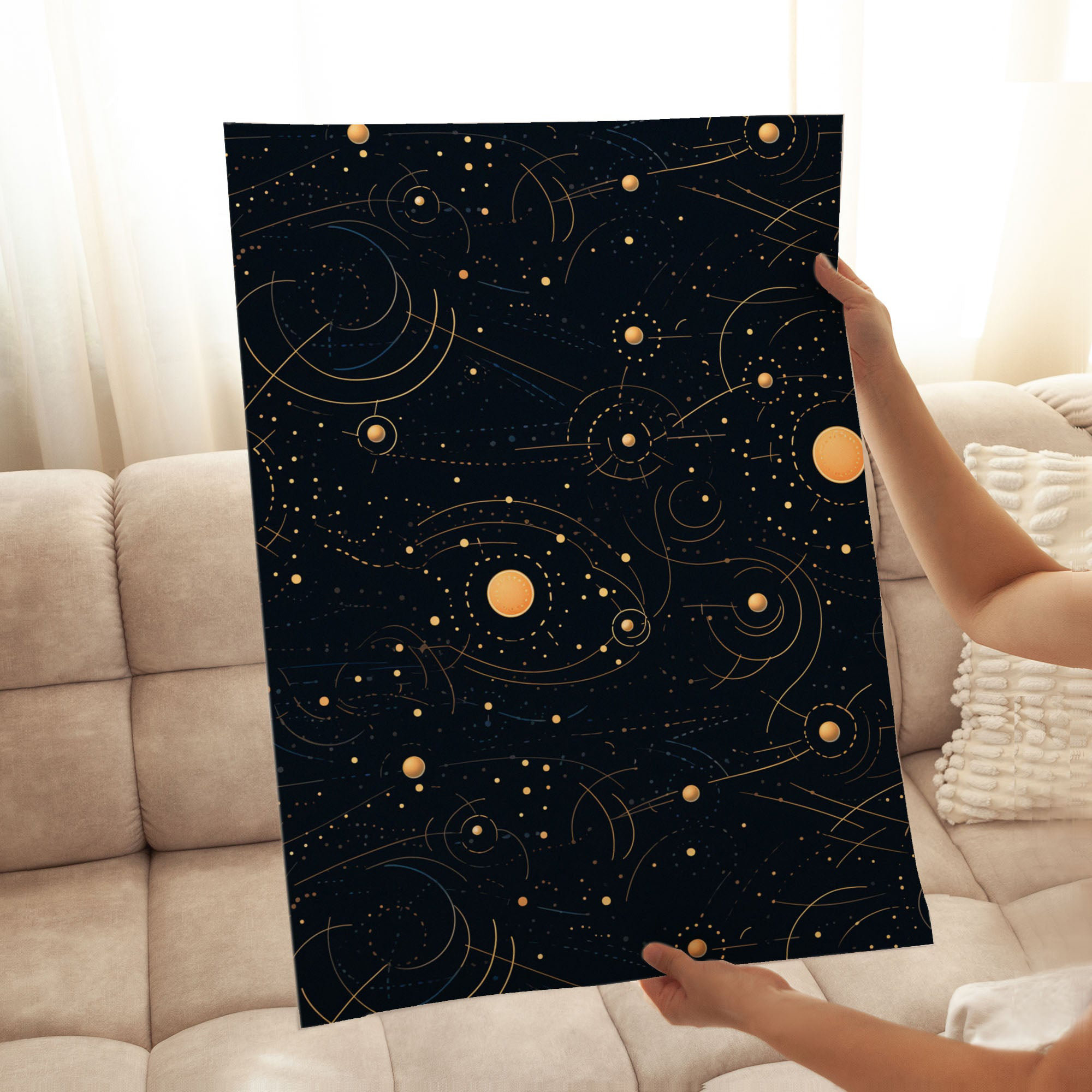 Winston Porter Astronomy and Space Stars Pattern V Modern Unframed Art ...