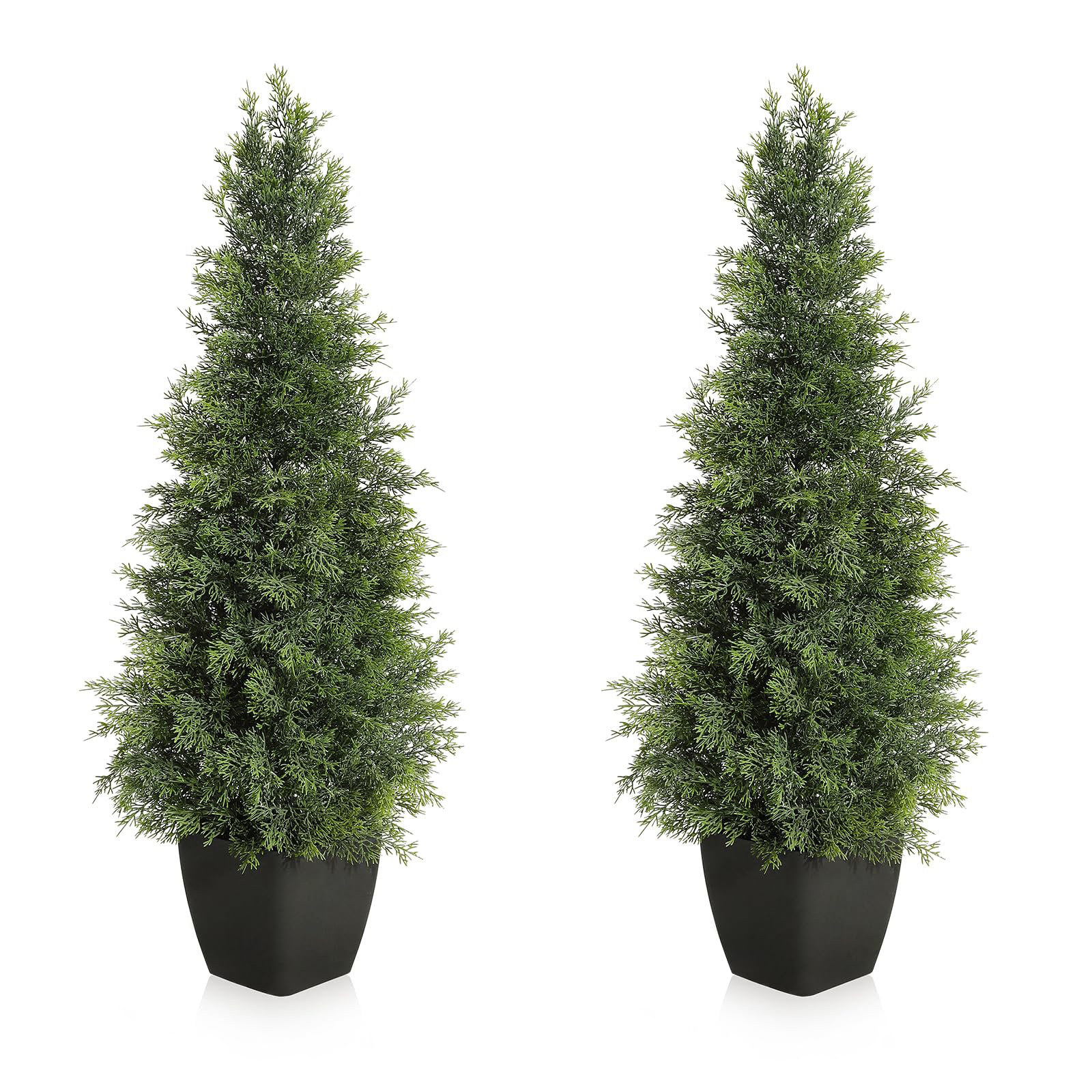 Yuan Home Artificial Cedar Topiary Tree For Outdoor,60 Inch Tall Faux ...