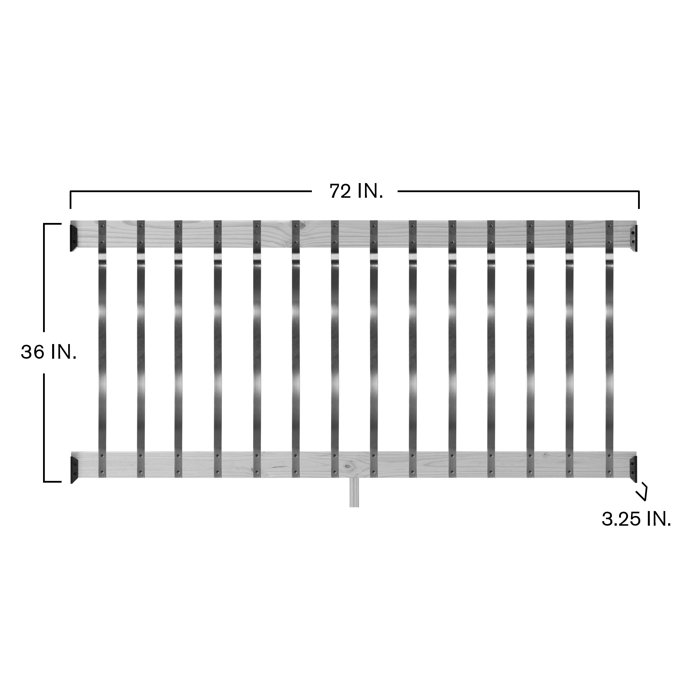 ProWood 6 Ft. Wood Stair Railing Kit with Aluminum Contour Balusters ...