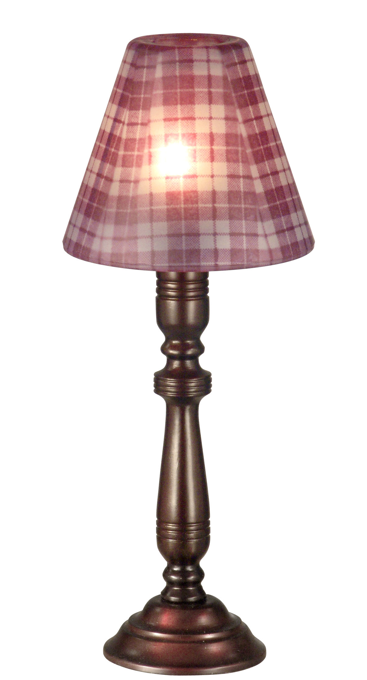 Millwood Pines Mauve Plaid Metal Candlestick - Wayfair Canada