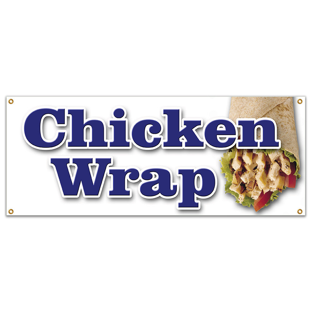 SignMission Chicken Wrap Banner Sign | Wayfair