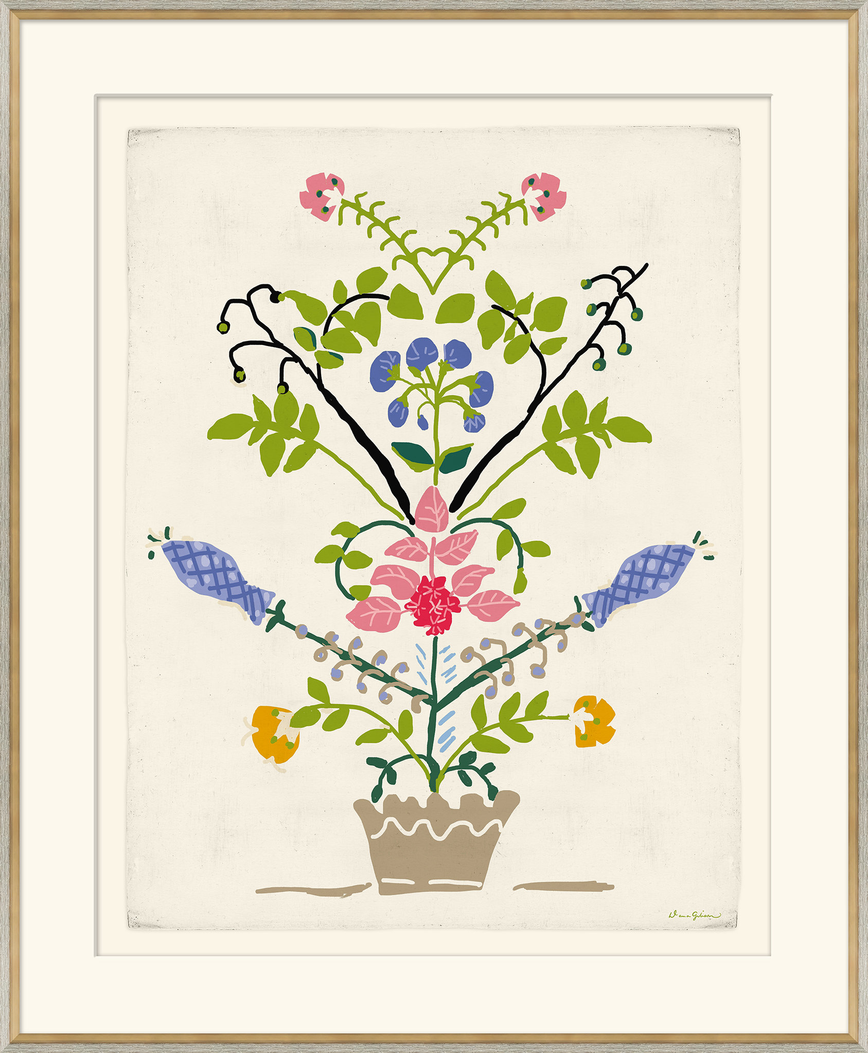 Soicher Marin Blue Fish by Dana Gibson - Picture Frame Painting on ...