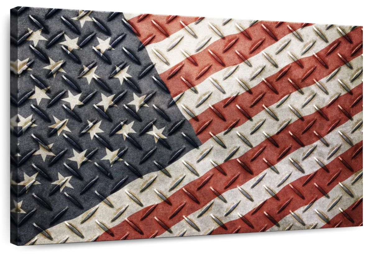 Ebern Designs Borges Steel Mat American Flag | Wayfair