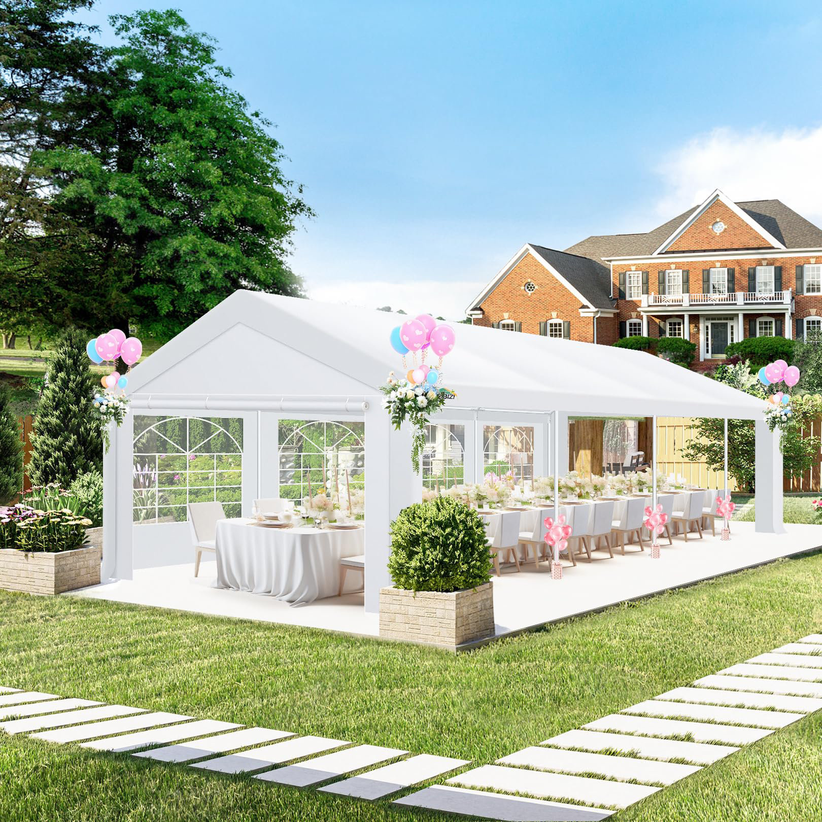 SANOPY 10x30 Party Tent Heavy Duty, 10x30 Tent Canopy with Removable ...