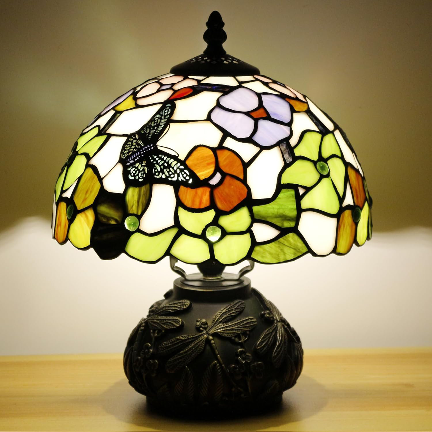 Bloomsbury Market Handcrafted Tiffany-Style Table Lamp With Butterfly ...