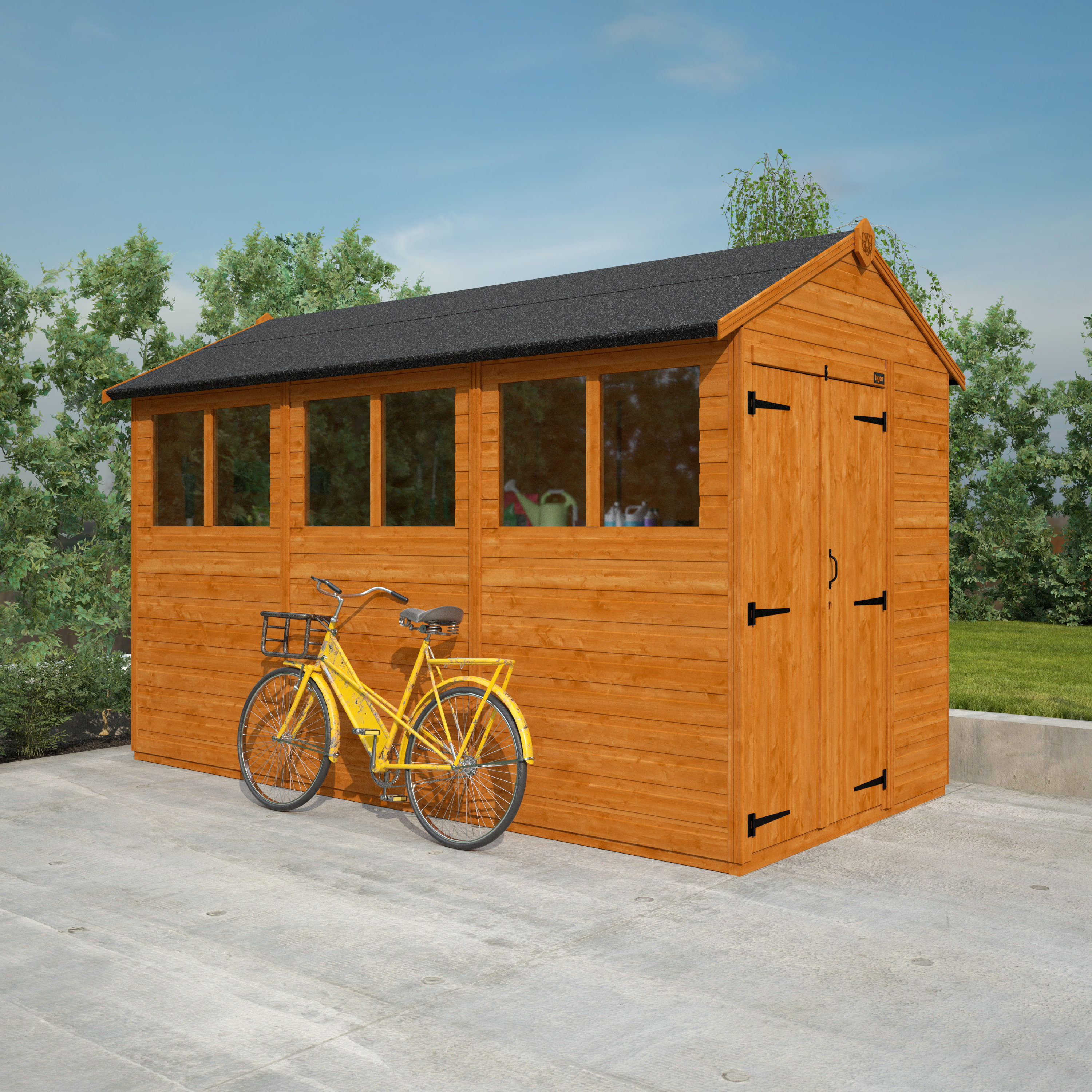 Tiger Sheds TigerFlex® Modular Buildings 6 ft. W x 12 ft. D Solid Wood ...