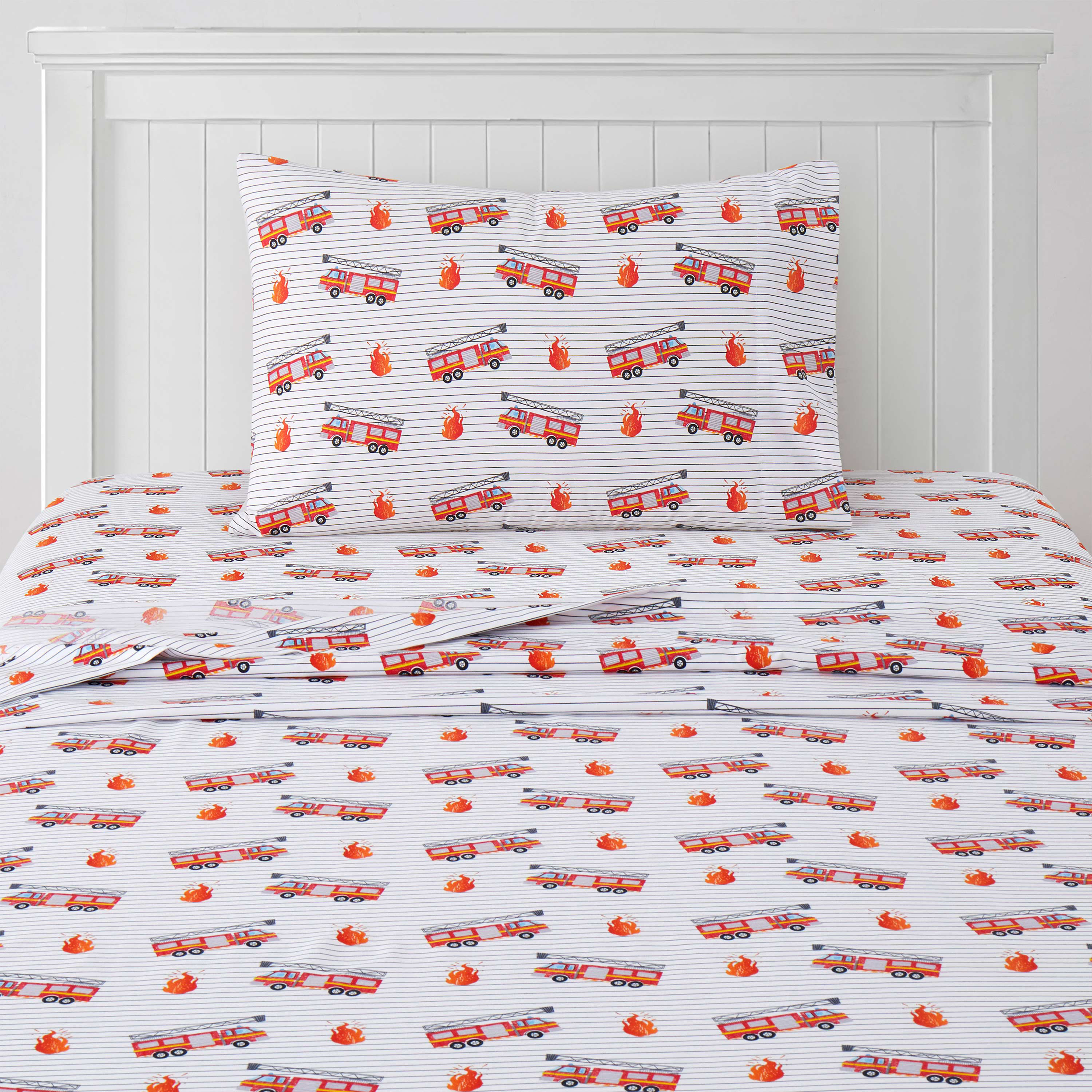 Sweet Home Collection Fire Truck Bed Sheet Set | Wayfair