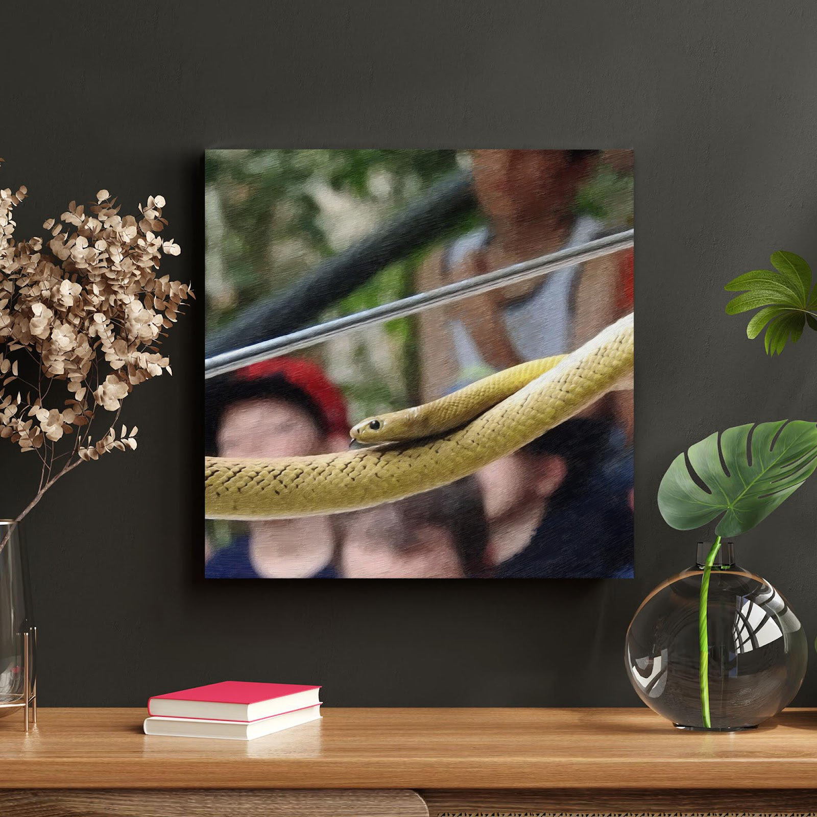 Latitude Run® Yellow Snake 1 - Wrapped Canvas Painting - Wayfair Canada
