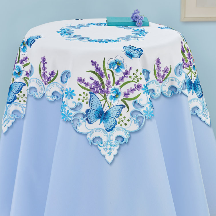 One Allium Way® Square Floral Polyester Table Accessory | Wayfair