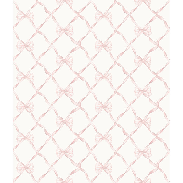 LoveShackFancy Ribbon Trellis 33' L x 20.5" W Wallpaper Roll & Reviews ...