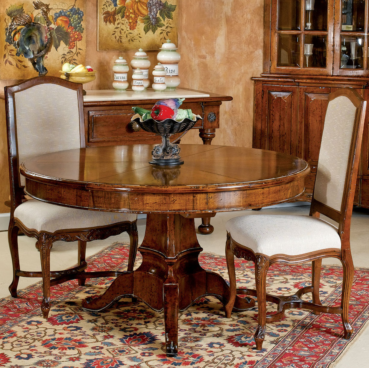 David Michael Extendable Round Solid Wood Dining Table | Wayfair