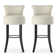 Lark Manor Geneva Upholstered Counter Stool with Solid Wood Frame ...