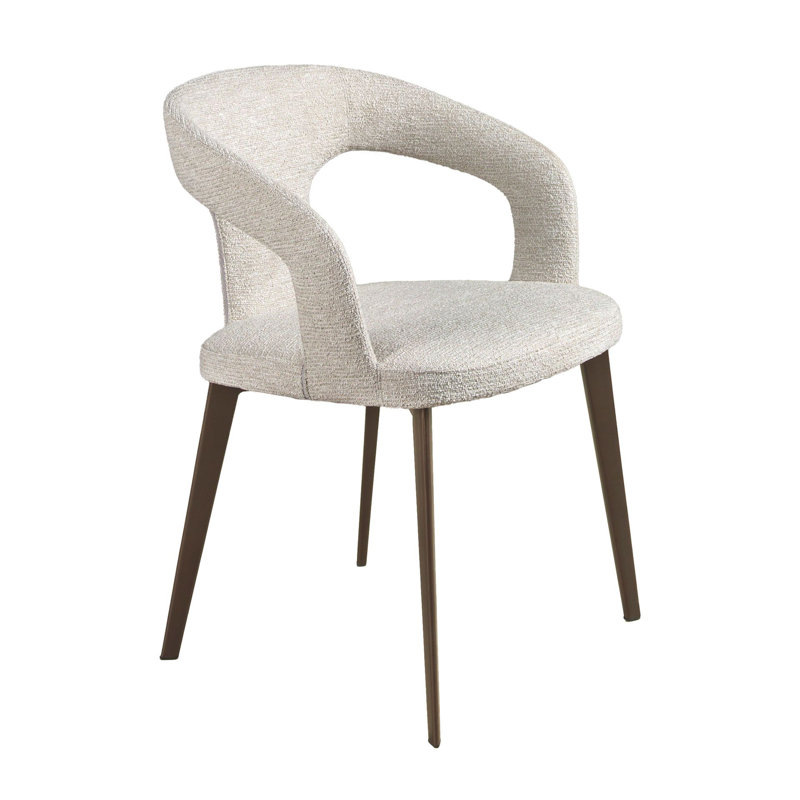 George Oliver Off-white fabric chair | Wayfair.co.uk