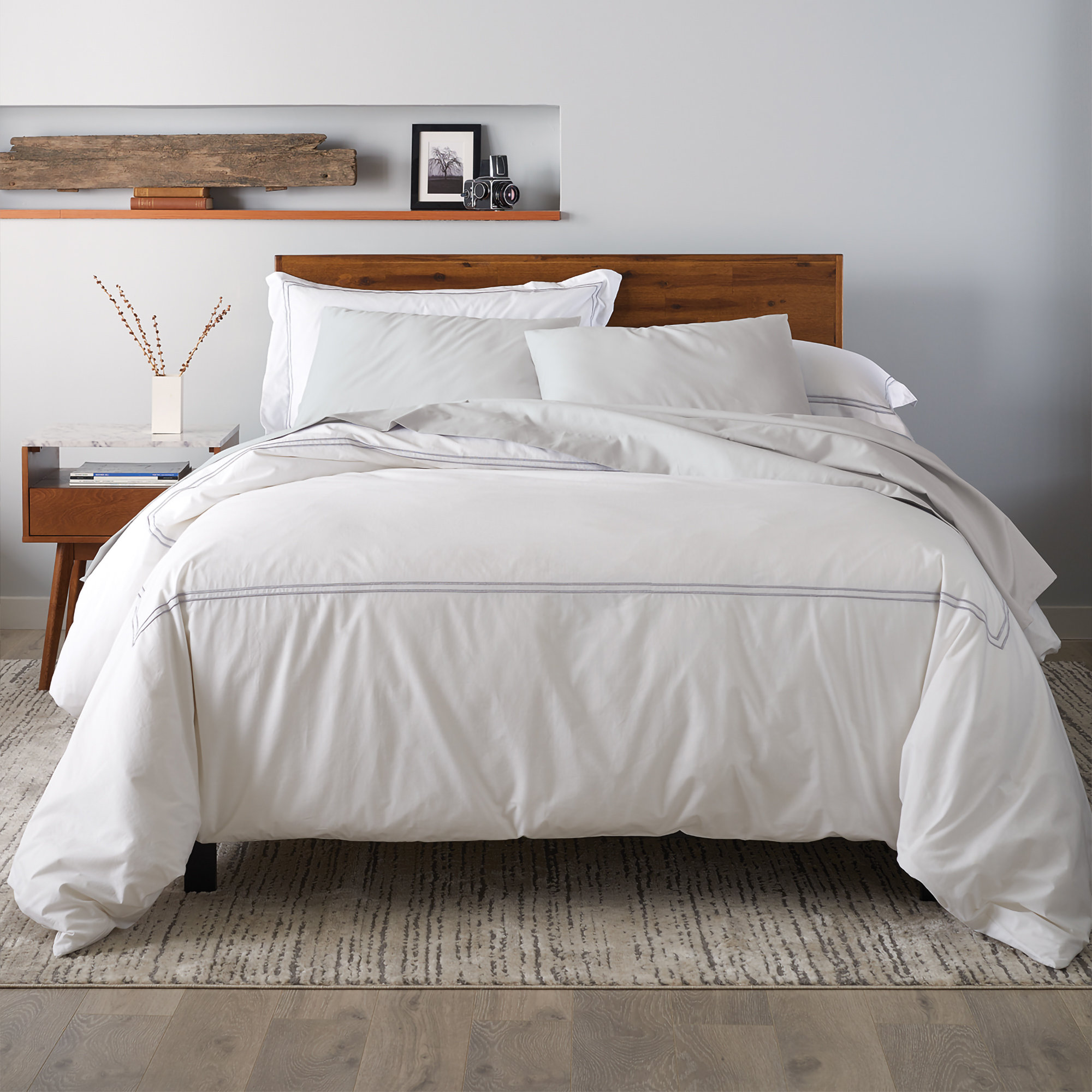 Ella Jayne Home Cotton Modern & Contemporary Duvet Cover Set of 3 ...