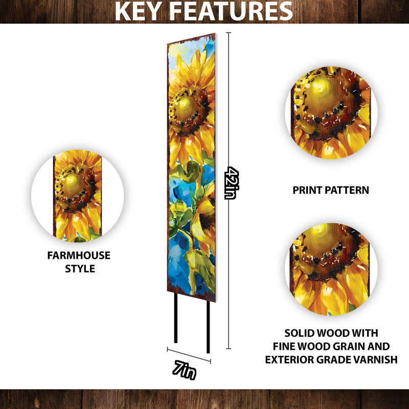 August Grove® 42in Summer Garden Stake | Wayfair