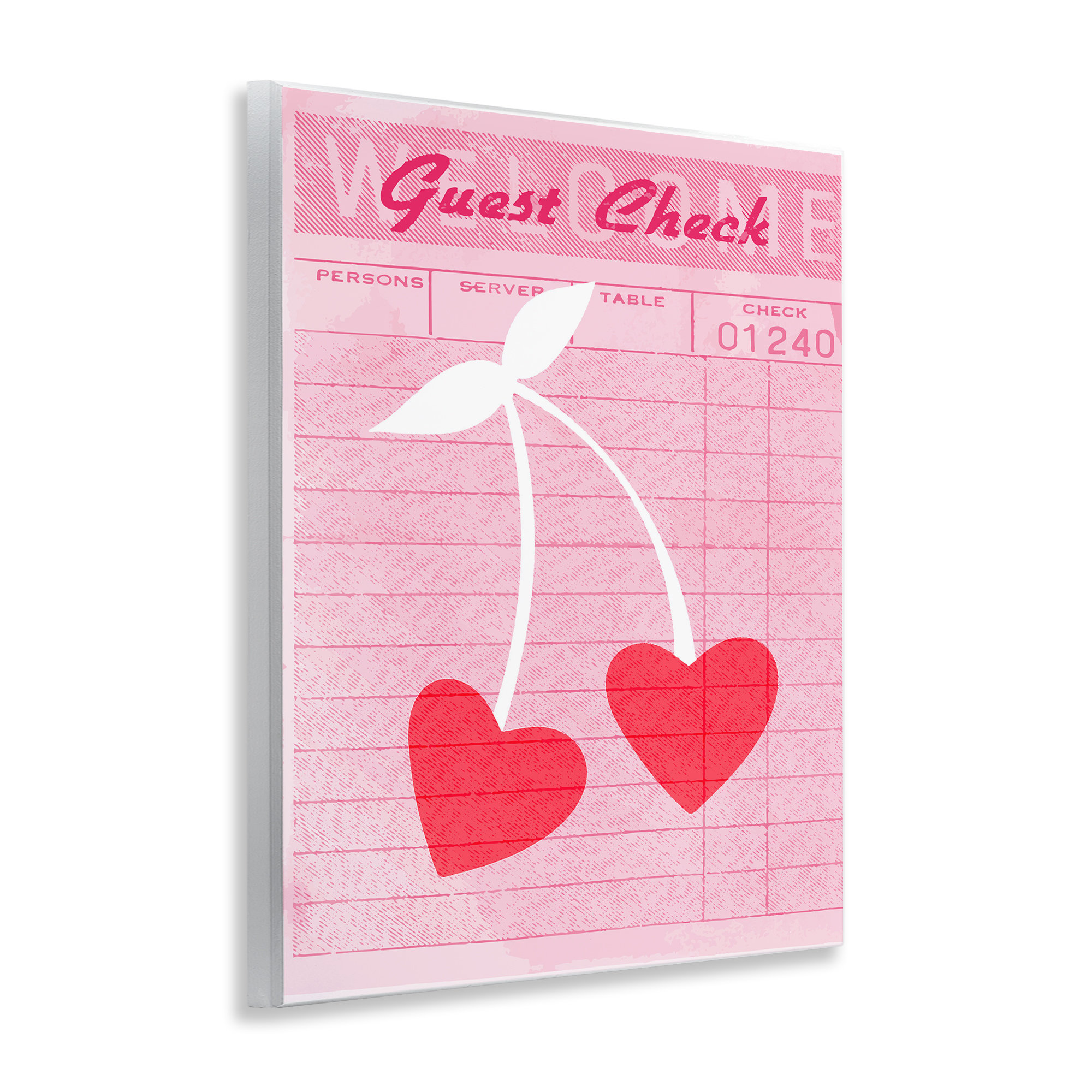 Stupell Industries Cherries on Guest Check Wall Plaque, design by Lil ...