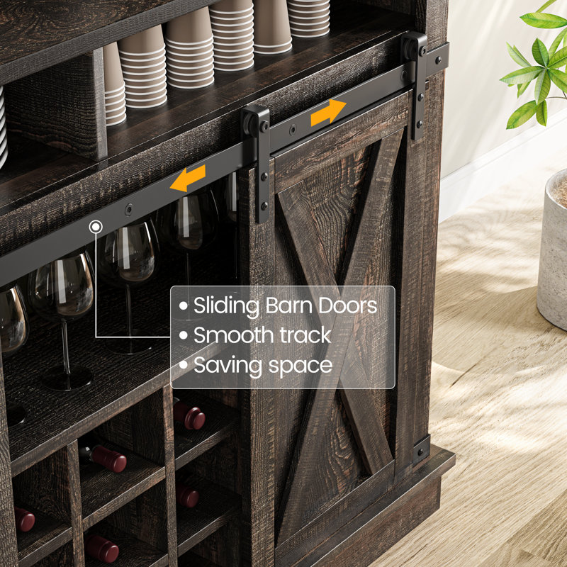 Gracie Oaks Katelynd 43.9'' Bar Cabinet "& Reviews" | Wayfair