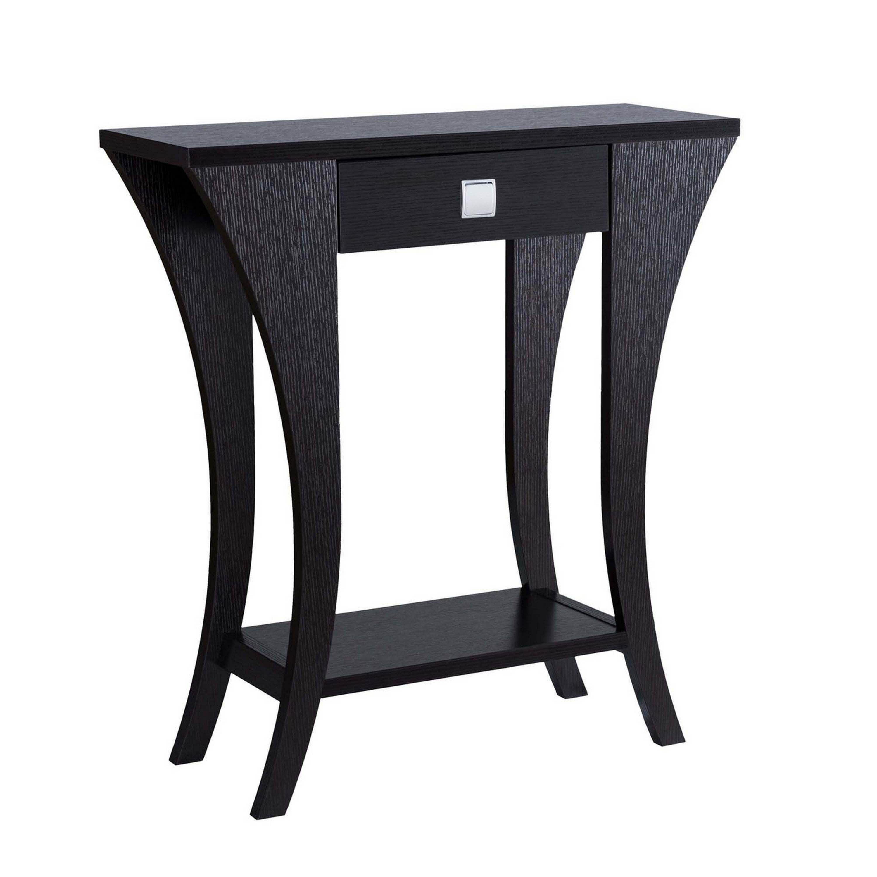 Benjara Sofa Console Table, 34 Inch, 1 Drawer, Curved Legs, Red Cocoa ...