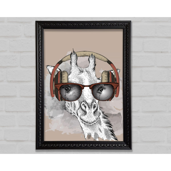 Happy Larry Funky Giraffe Framed Print | Wayfair.co.uk