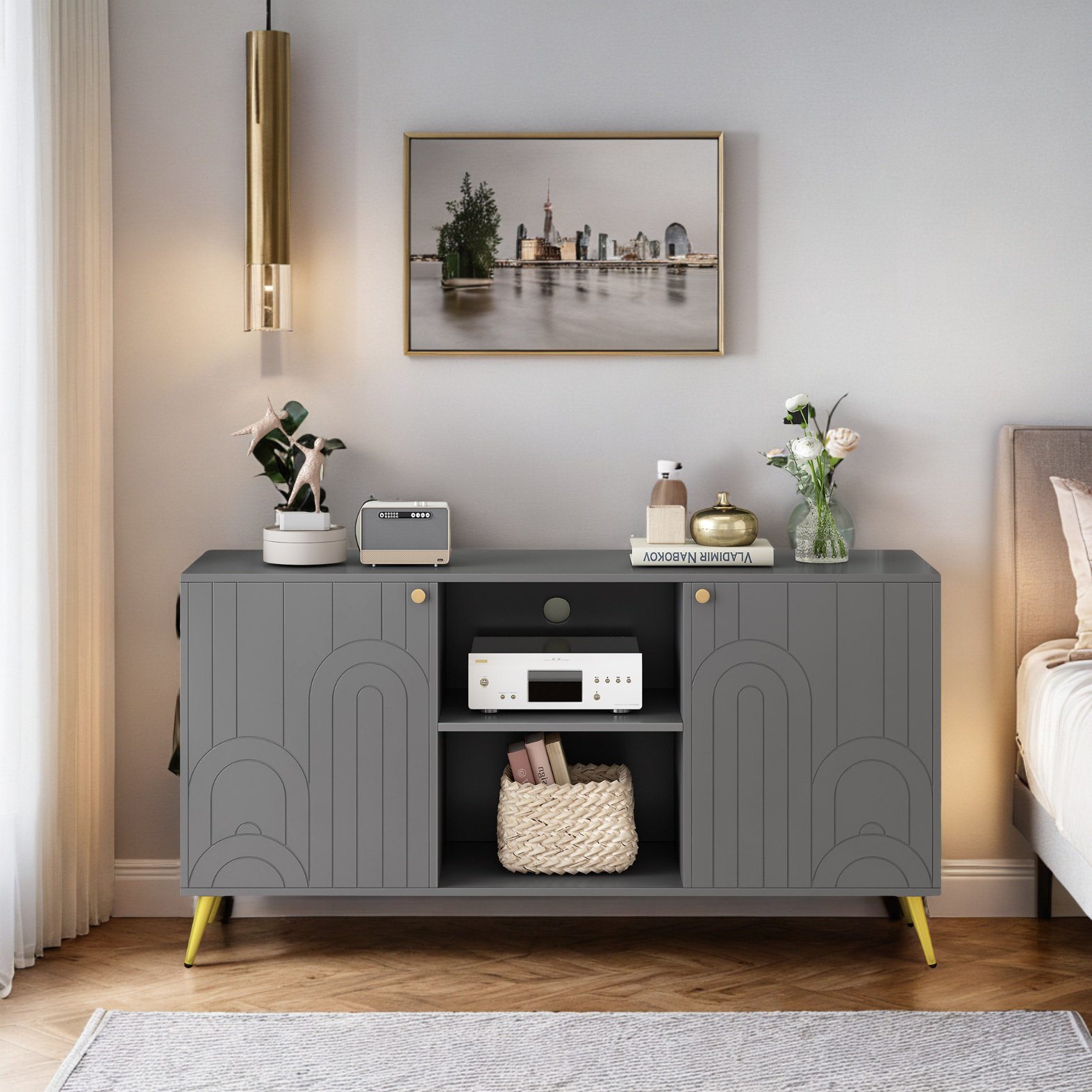 Mercer41 55 Inches Modern TV Stand | Wayfair