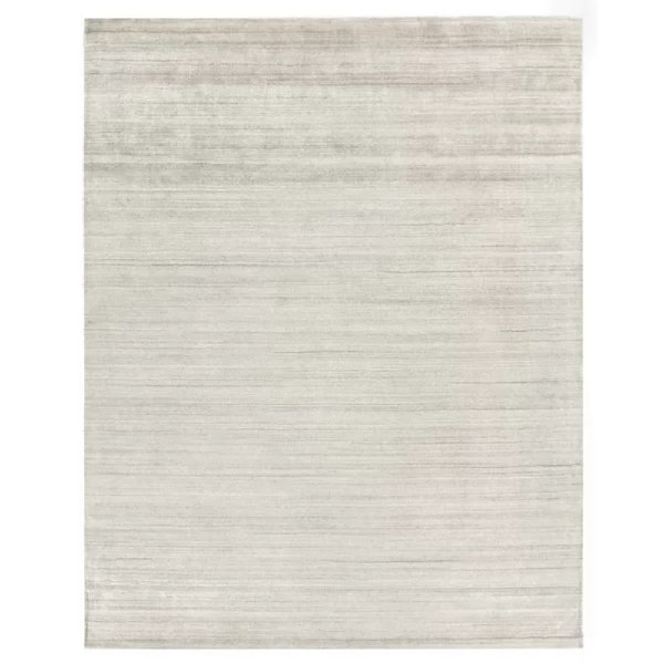 Exquisite Rugs Sanctuary Handmade Hand Loomed Bamboo Silk/Wool Beige ...