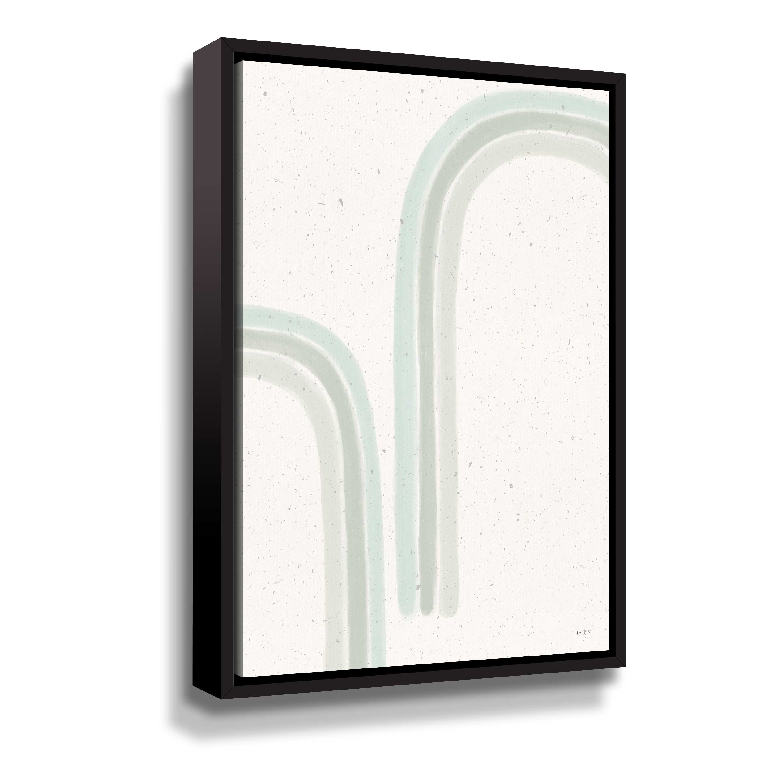 Orren Ellis Rainbow Mint II Gallery Wrapped Floater-Framed Canvas | Wayfair