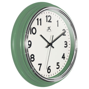Winston Porter Mitsu Round Plastic Wall Clock 12 Inches & Reviews | Wayfair