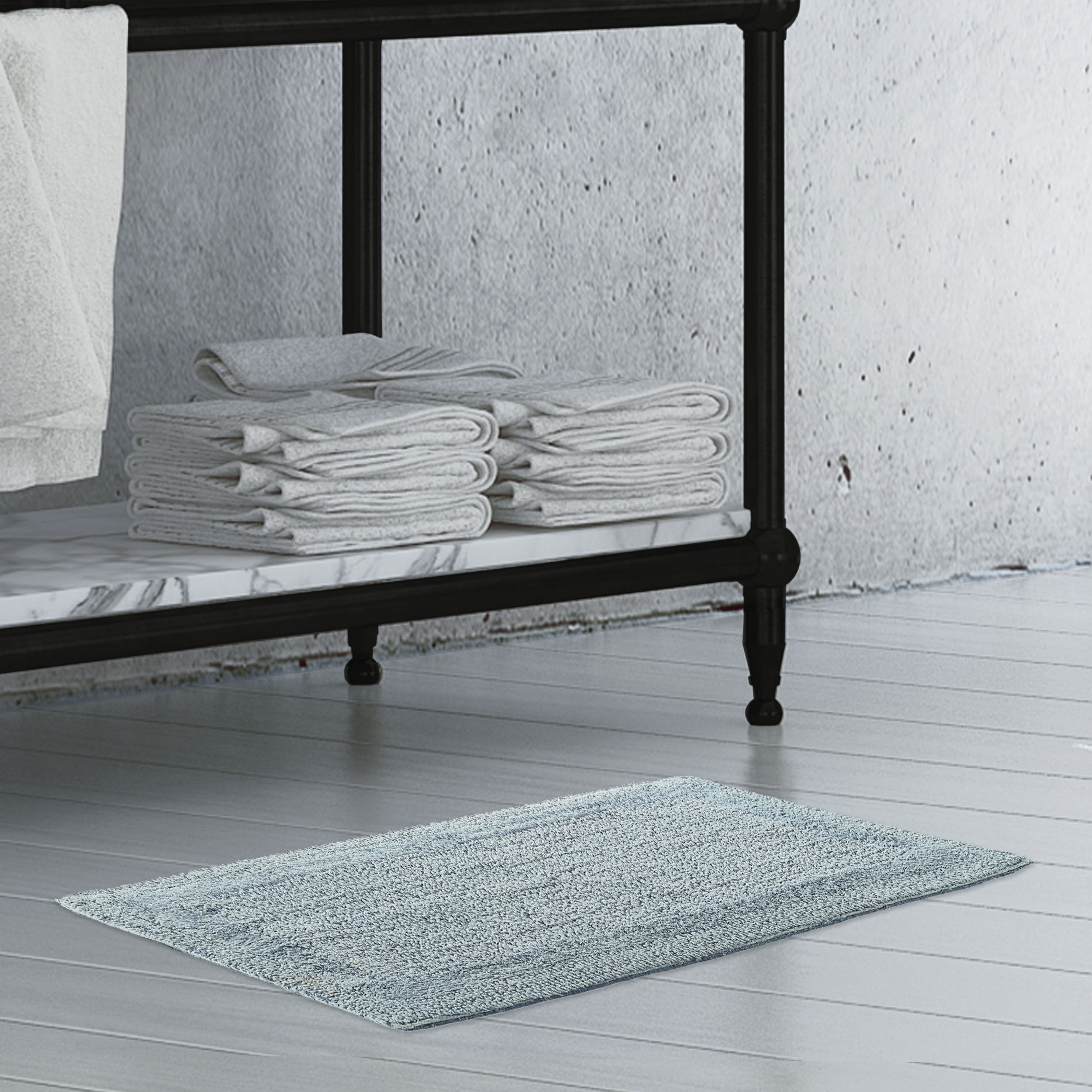 French Connection Hearn Rectangle Cotton Blend Bath Rug & Reviews | Wayfair