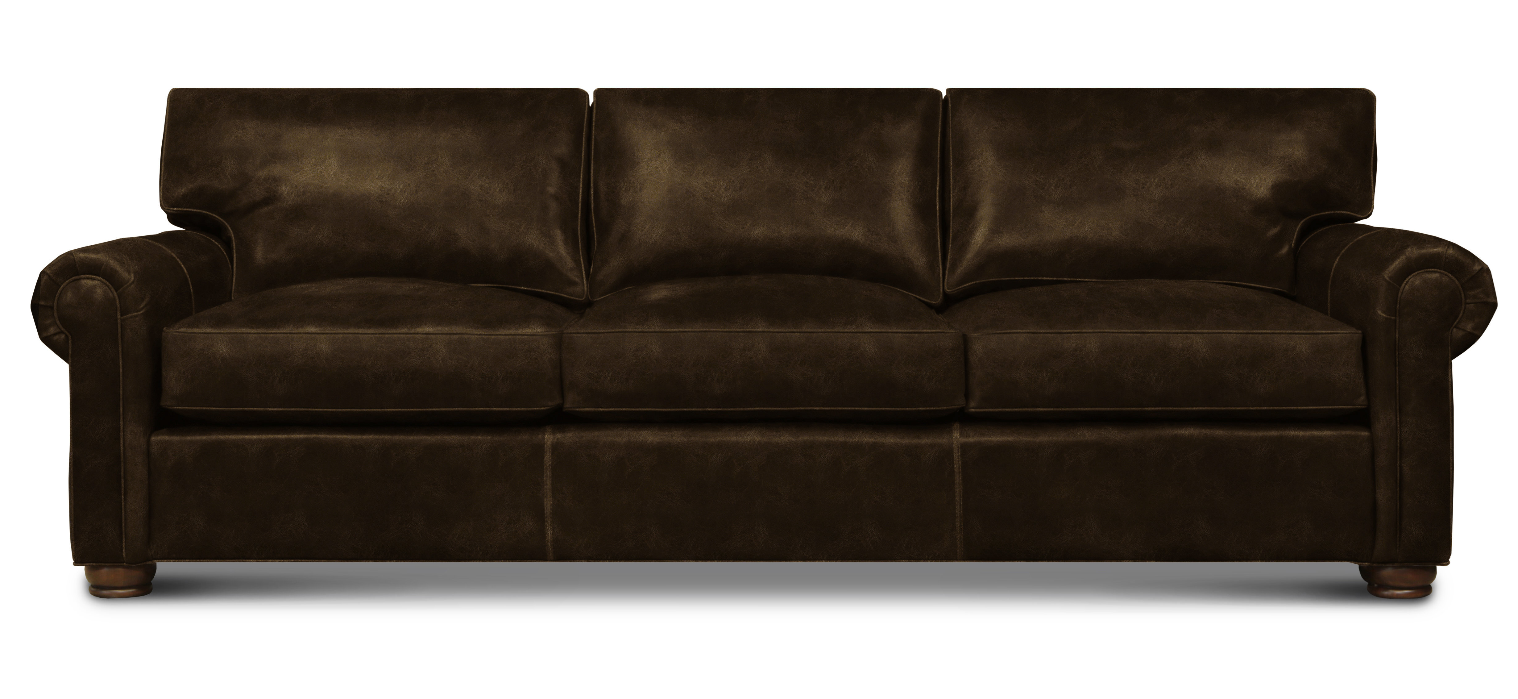 Eleanor Rigby Bordeaux 108'' Leather Sofa | Wayfair