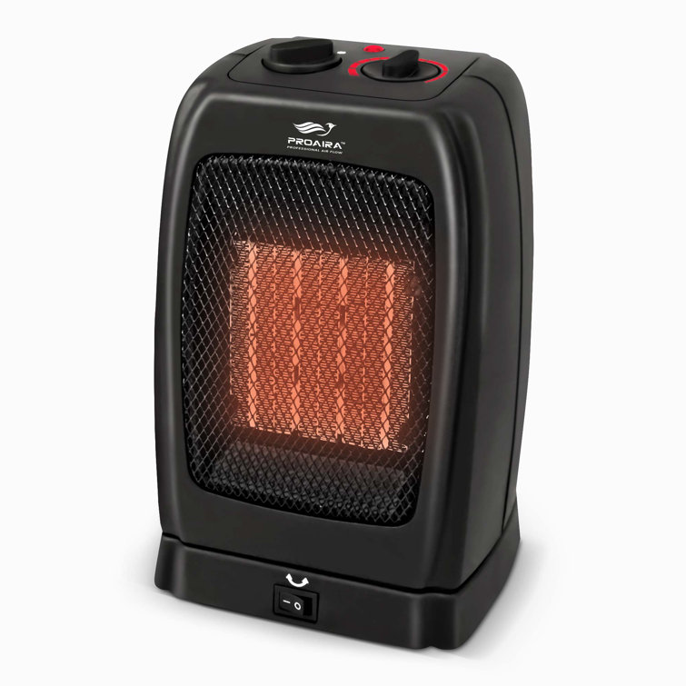 Proaira Chaufferette électrique compacte avec thermostat réglable ...