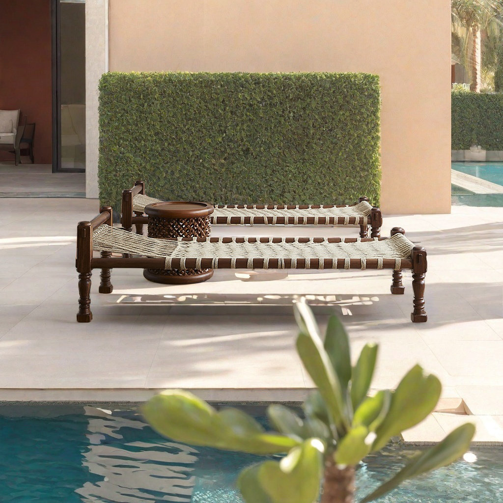 A Zoetic Home Outdoor Solid Wood Sun Lounger | Wayfair