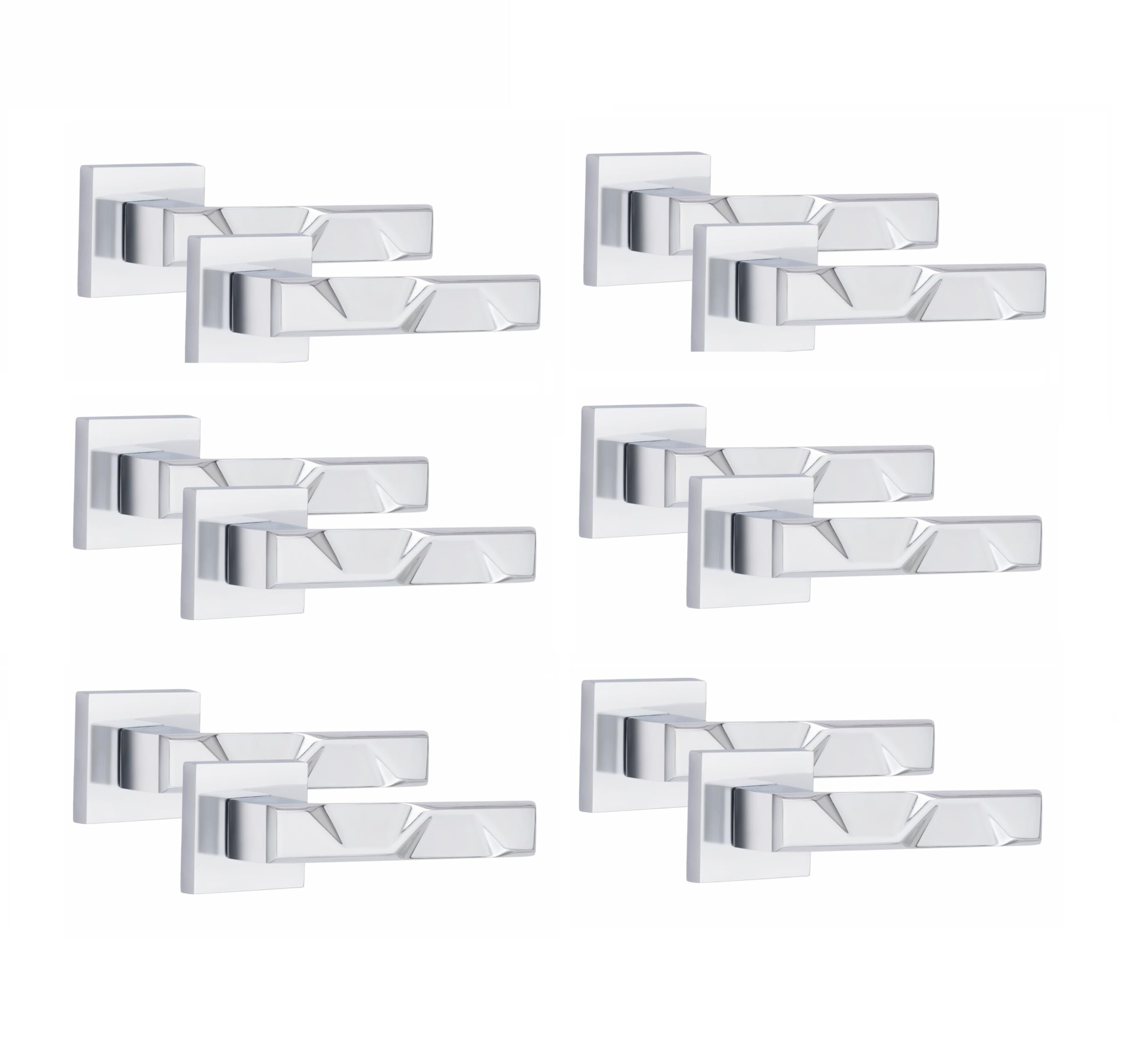Ivy Bronx 6 Pairs Modern Nova Premium Design Door Handles on Square ...