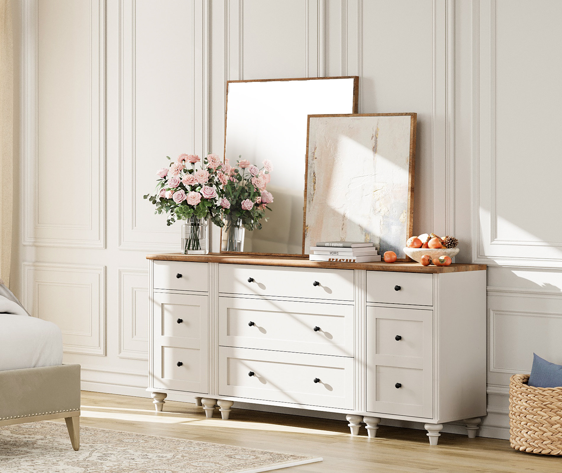 Laurel Foundry Modern Farmhouse® Cheever 9 Drawer 66.9" W Combo Dresser ...