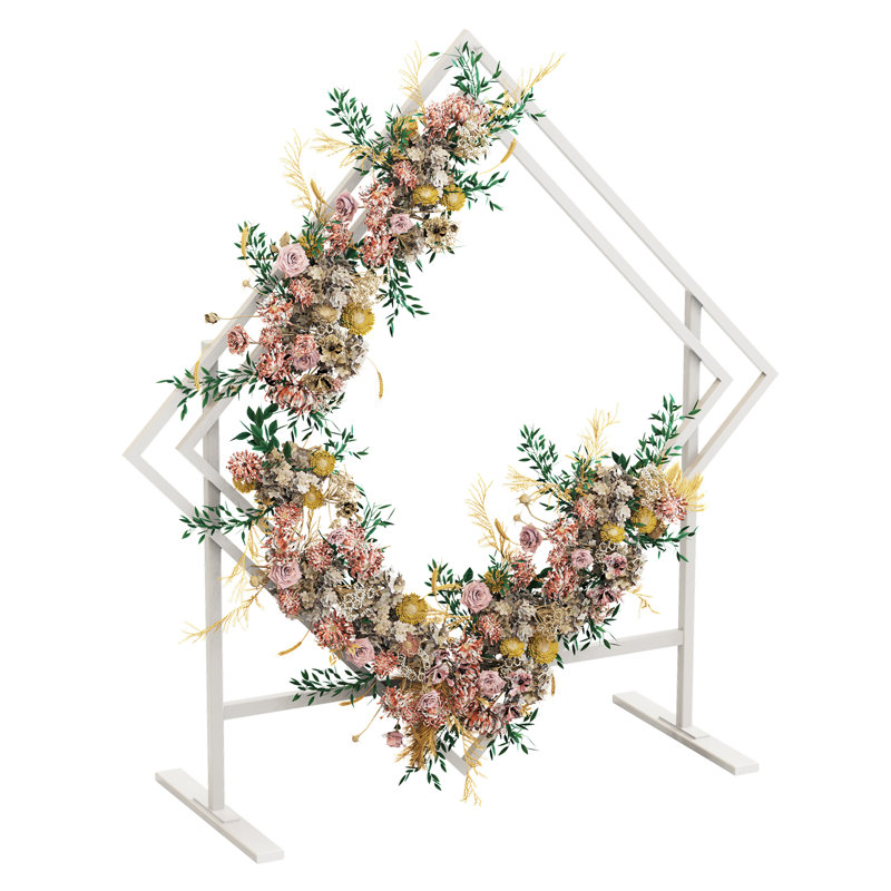 LUVODI Metal Wedding Square Geometric Backdrop Stand & Reviews | Wayfair