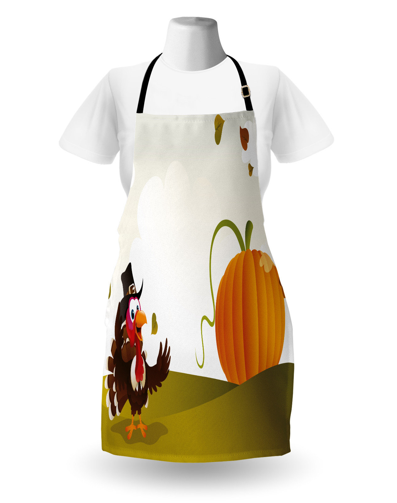 The Holiday Aisle® Turkey Apron Unisex, Happy Pilgrim Theme, Adult Size ...