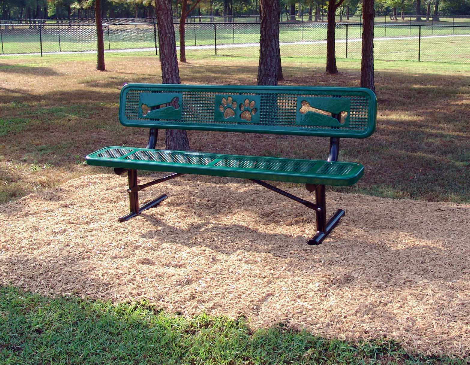 Tucker Murphy Pet™ Pollitt Steel Park Bench | Wayfair