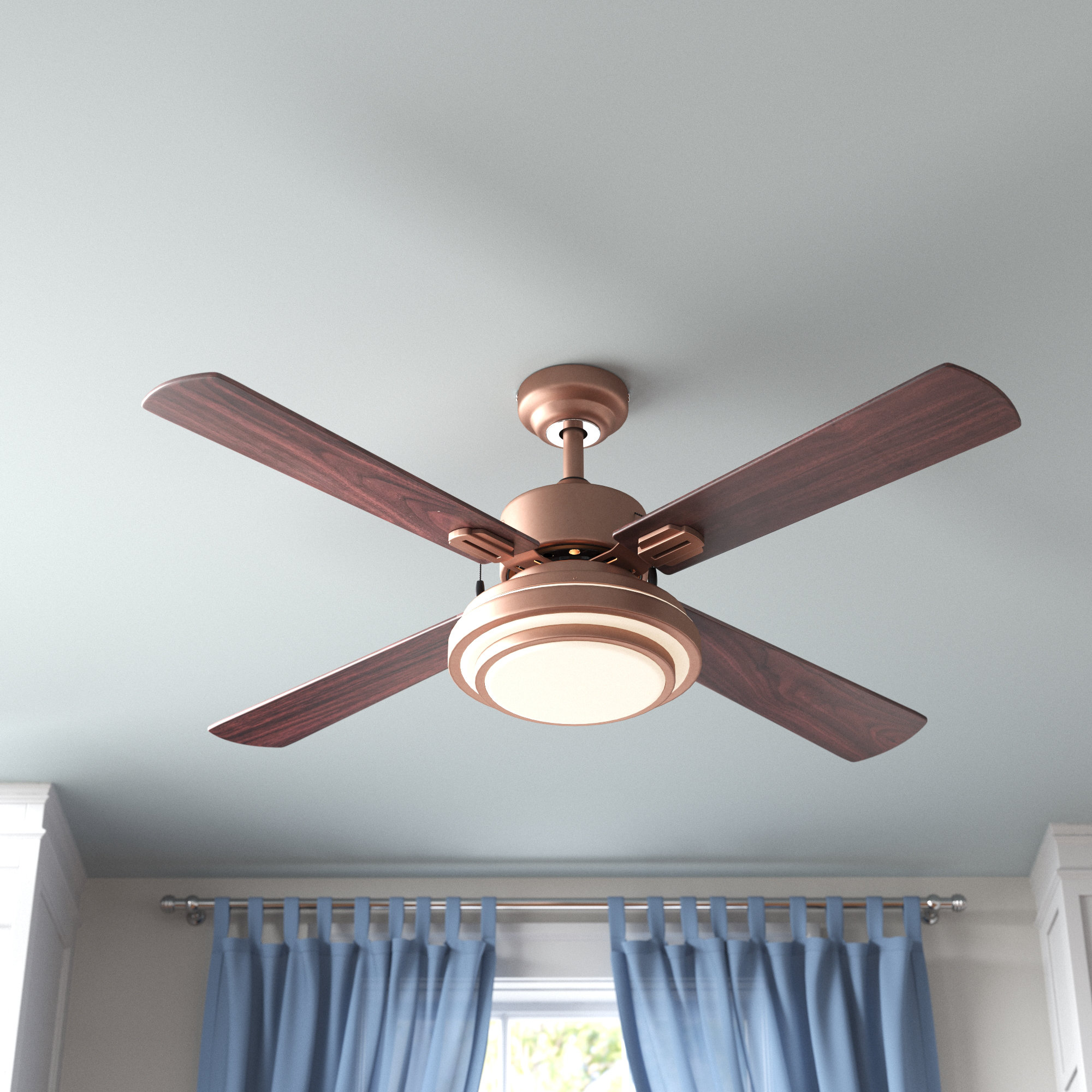 Wade Logan 51" Rutherford 4 - Blade LED Standard Ceiling Fan with Light ...