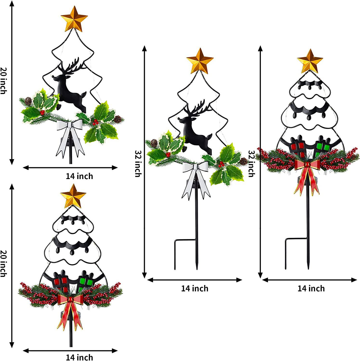The Holiday Aisle® Christmas Tree Light Garden Stake | Wayfair