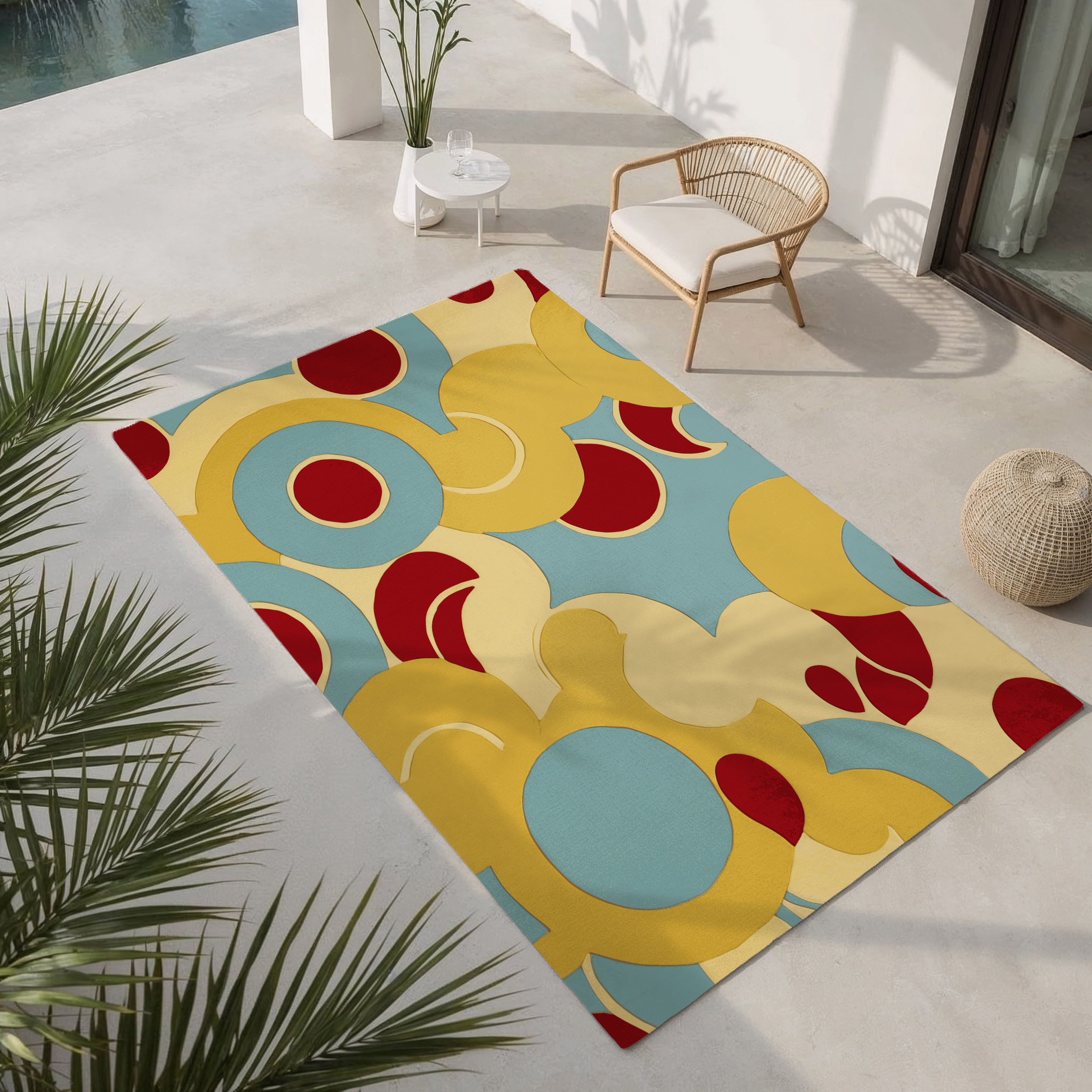 Wrought Studio™ Radiant Wiggle Indoor And Outdoor Area Rug | Wayfair