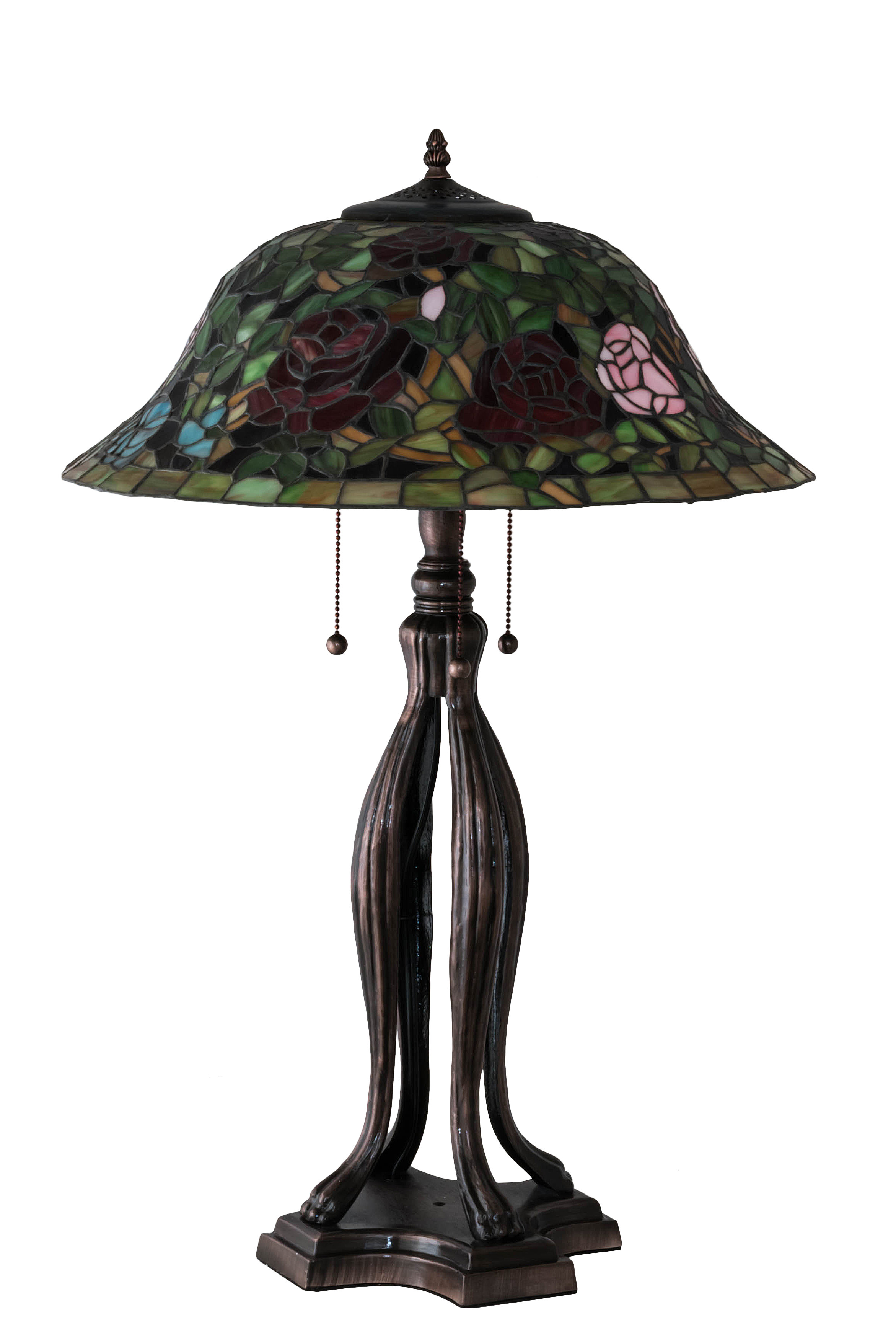 Meyda Lighting 30" High Tiffany Rosebush Table Lamp | Wayfair