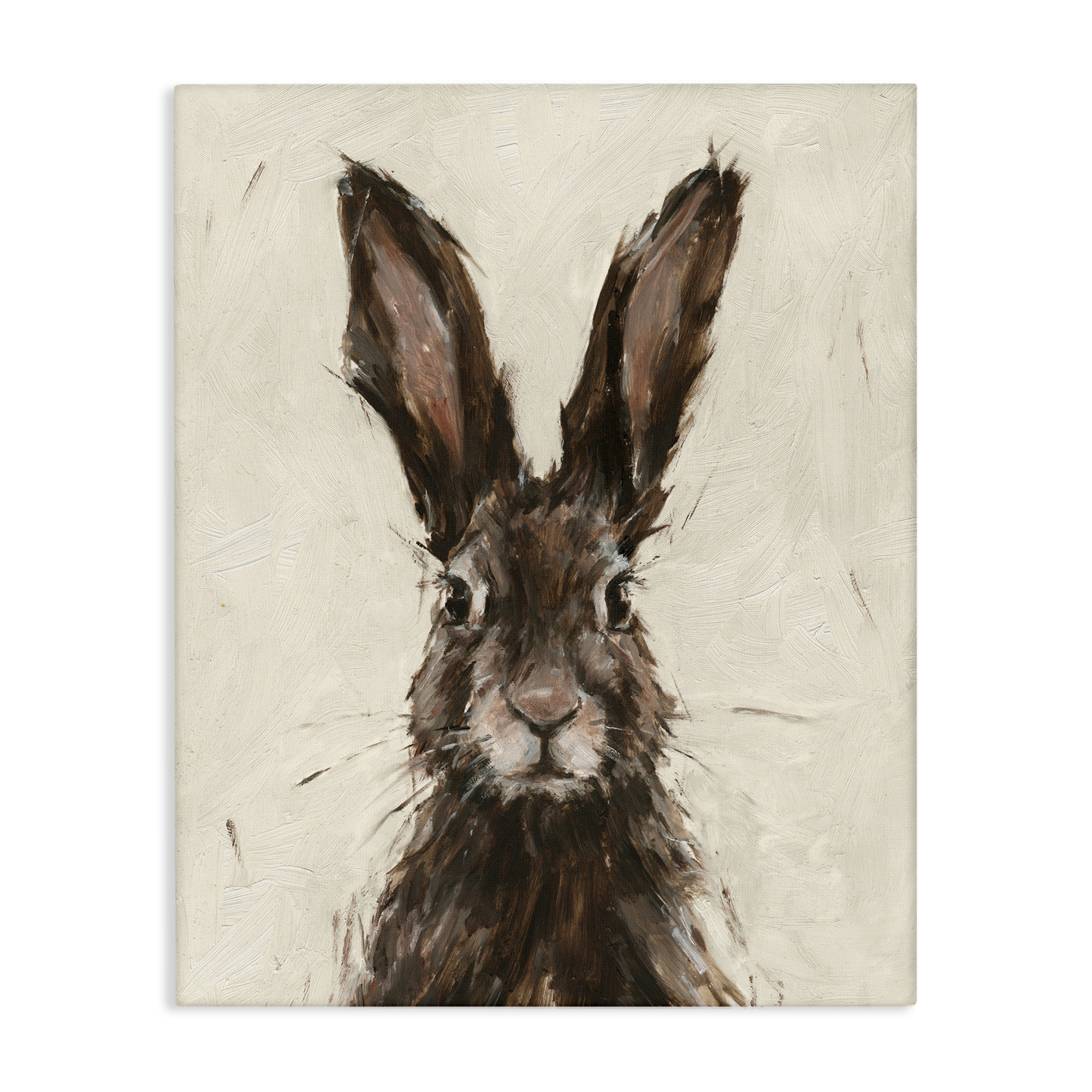 Indigo Safari Brown/Beige European Rabbit Hare Portrait Painting by ...