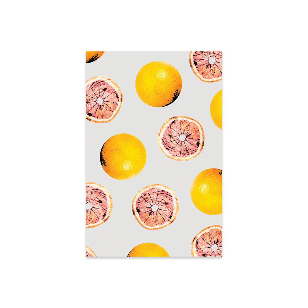 Red Barrel Studio® Grapefruit Pattern - Unframed Graphic Art | Wayfair