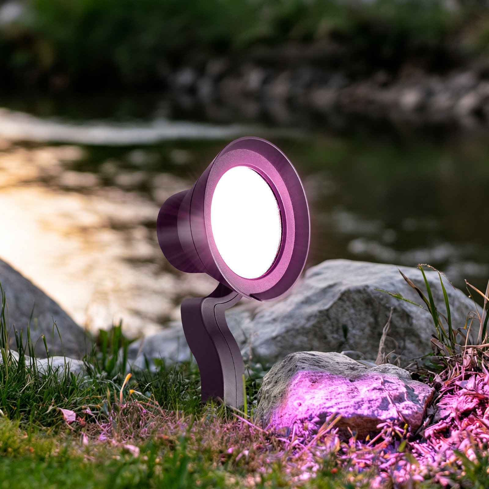 MW LIGHTING RGBW Color Changing Horn-Shaped Landscape Spot Lights ...