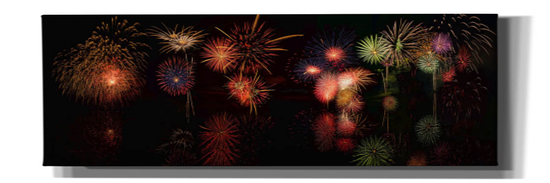 Ebern Designs Epic Graffiti 'Fireworks Reflection In Water Panorama' by ...